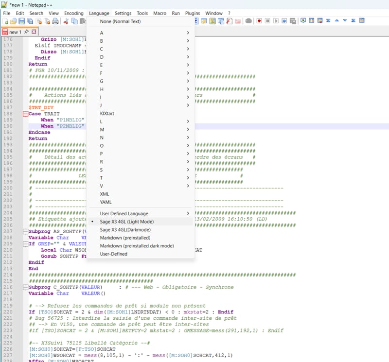 How to Set Up 4GL Formatting in Notepad++ for Sage X3